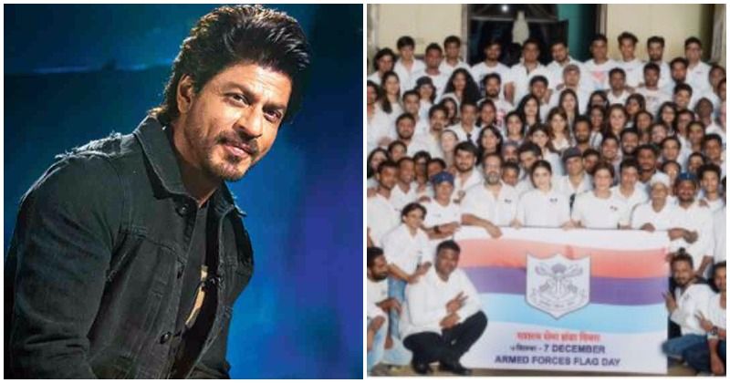srk extends support to the armed forces on armed forces flag day