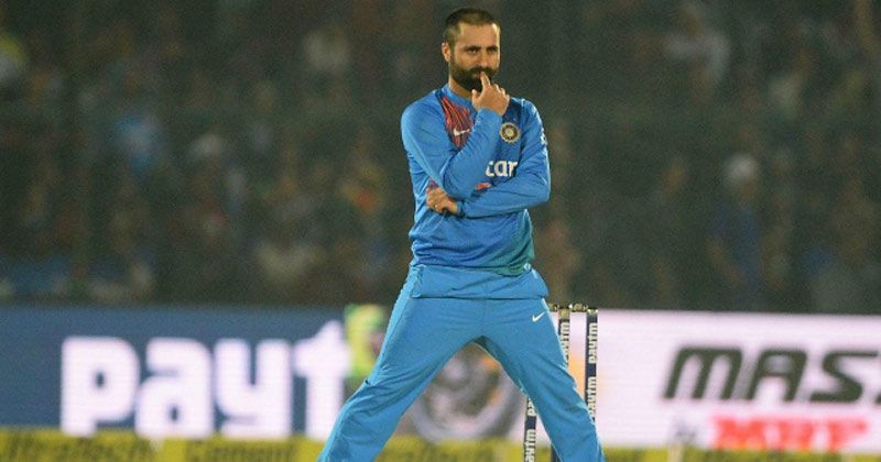 India vs England first T20: Parvez Rasool seen chewing gum during the ...