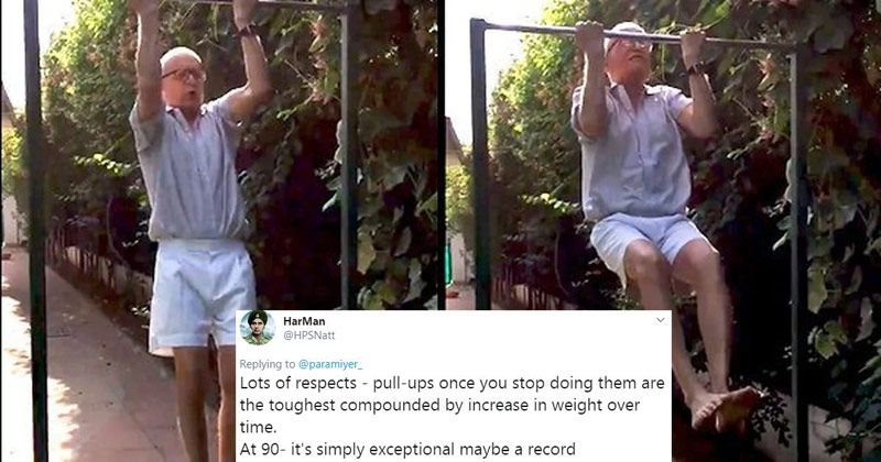 90YO Retired Air Marshall Doing PullUps Like A Boss Is All The ...