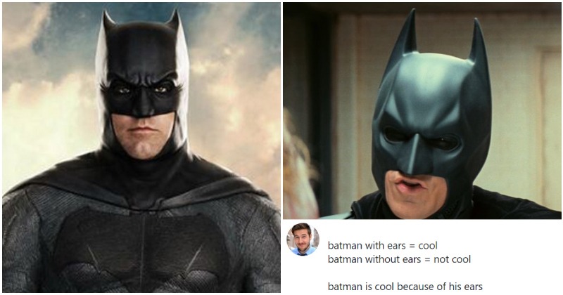 Someone Removed Batman’s Pointy Ears Using Photoshop & Made Batsuit ...