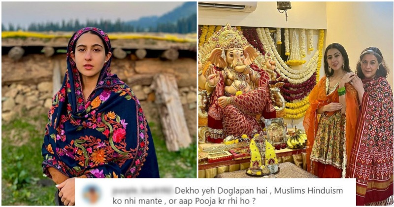 Sara Ali Khan Trolled For Celebrating Hindu Festival Ganesh Chaturthi