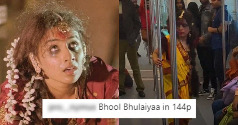 Woman Dressed As Manjulika From ‘Bhool Bhulaiyaa’ Scares The Hell Out ...